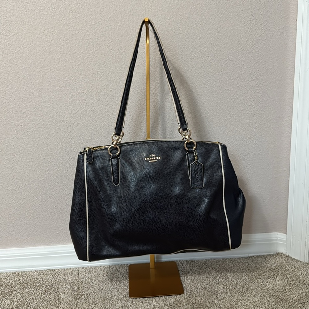 Coach Navy And Cream Classic Tote Bag - Gem